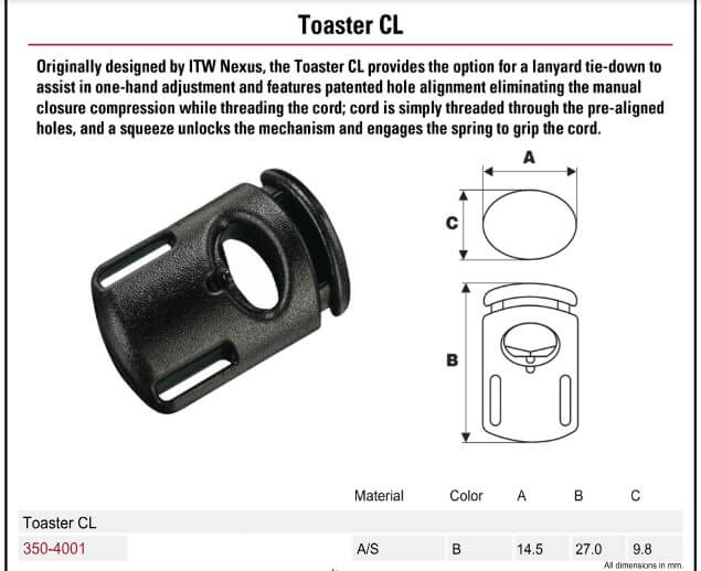 ITW® Toaster Paracord Lock 2 Pack – Specialized Tool Sales